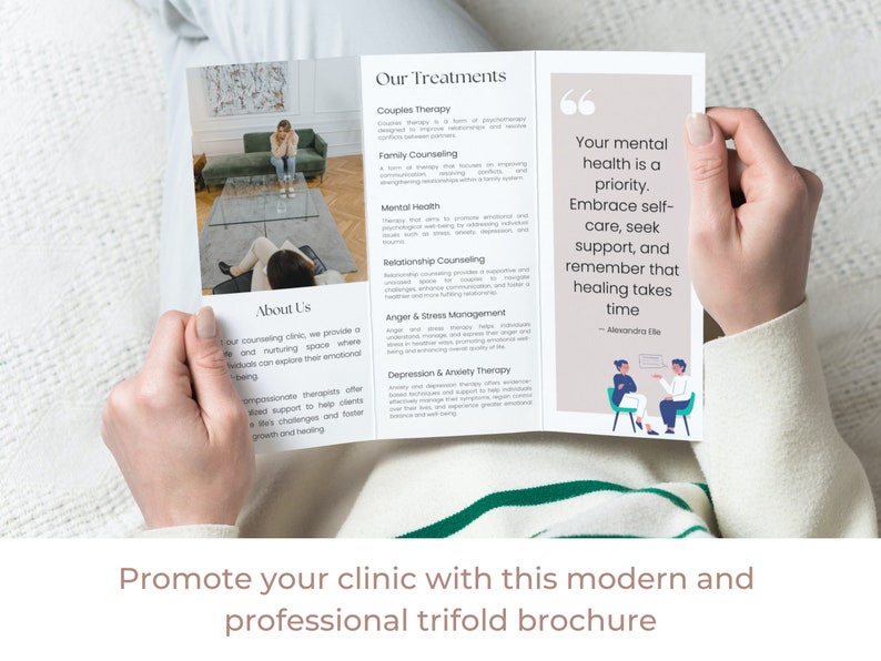Counseling Psychology Therapy Brochure Templates Design, Mental Health ...
