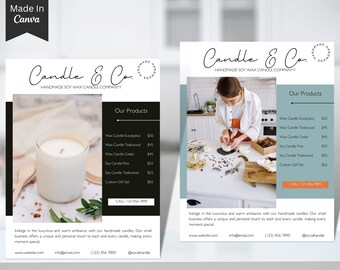 Candle Making Business Flyer Template - Etsy