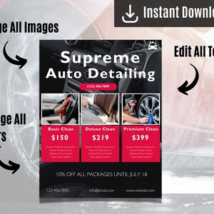 Auto Detailing, Car Detailing Flyer, Auto Flyer, Automotive Services ...