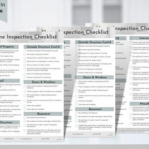 Home Inspection Checklist, Inspection Checklist, House Inspection ...