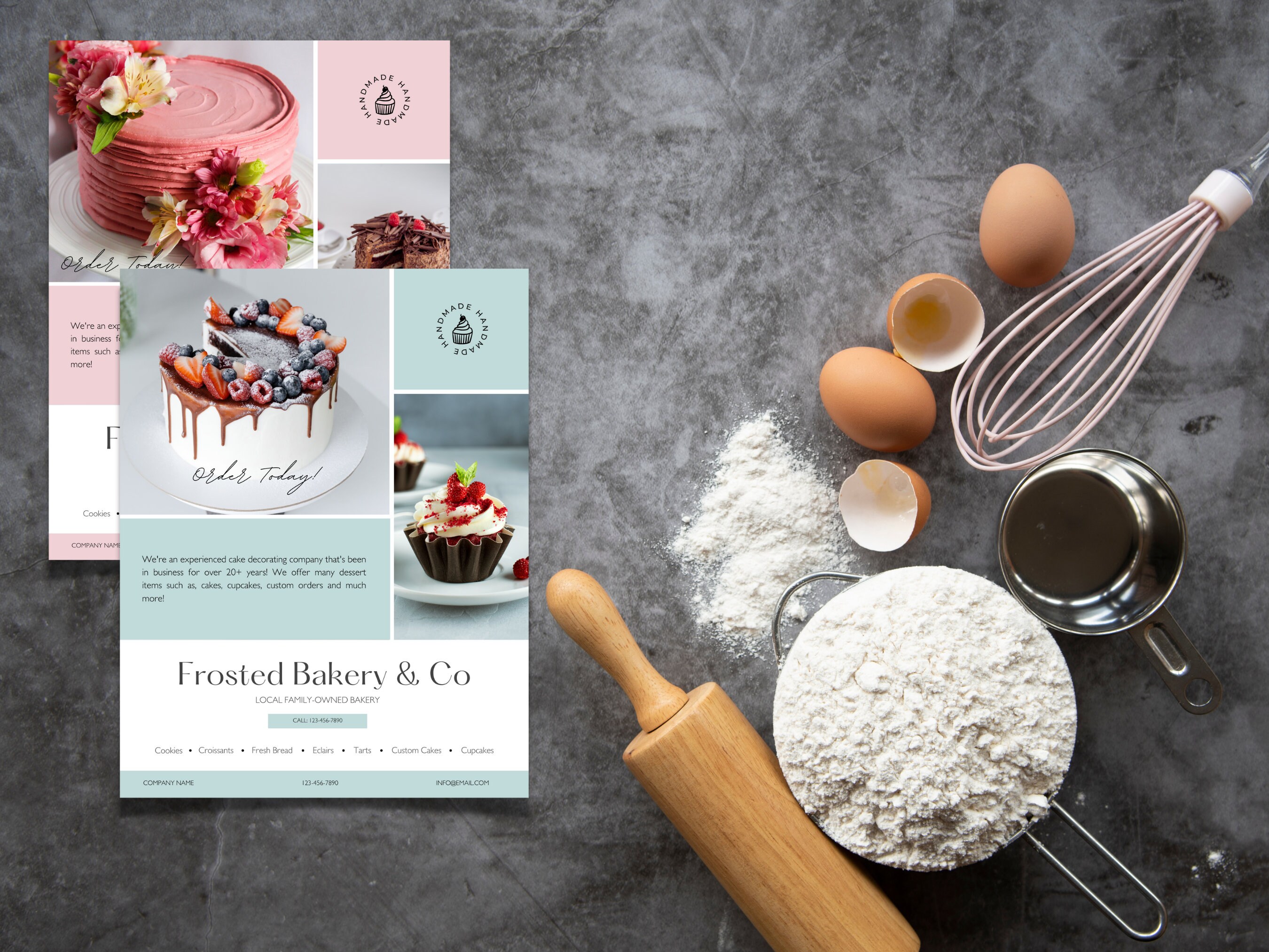 Cake Flyer Template Cupcake Cake Business Flyer Baking - Etsy