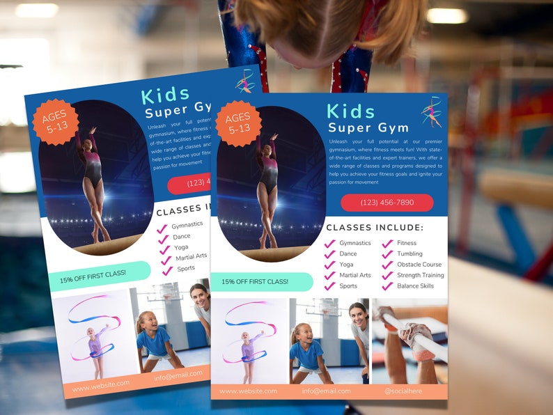 Gymnastics Event Flyer Printable, Tumbling, Continuing Education ...
