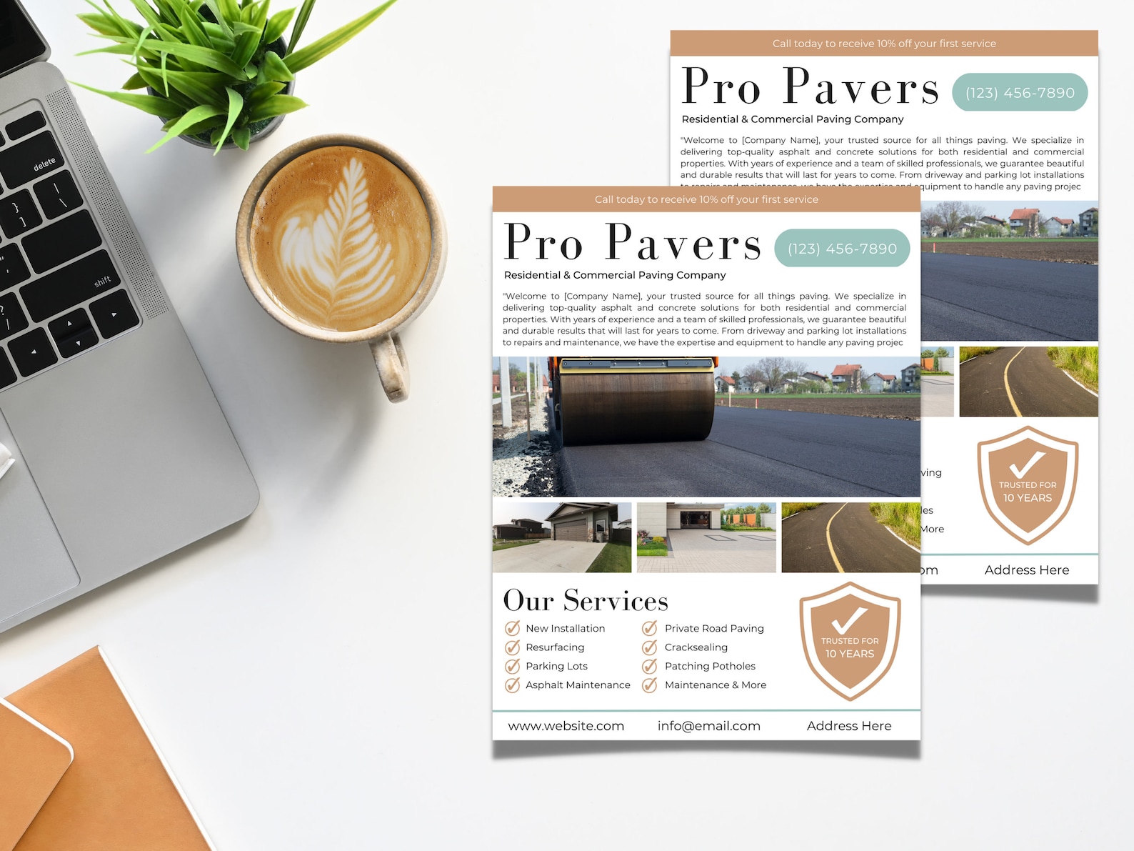 Paving Flyer Template, Printable Business Flyer Design, Paving Flyer ...