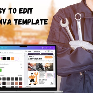 Auto Body Flyer, DIY Flyer Template Design, Car Repair Flyer, Social ...