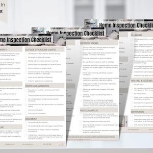 Home Inspection Checklist, Real Estate Marketing, Inspection Checklist ...