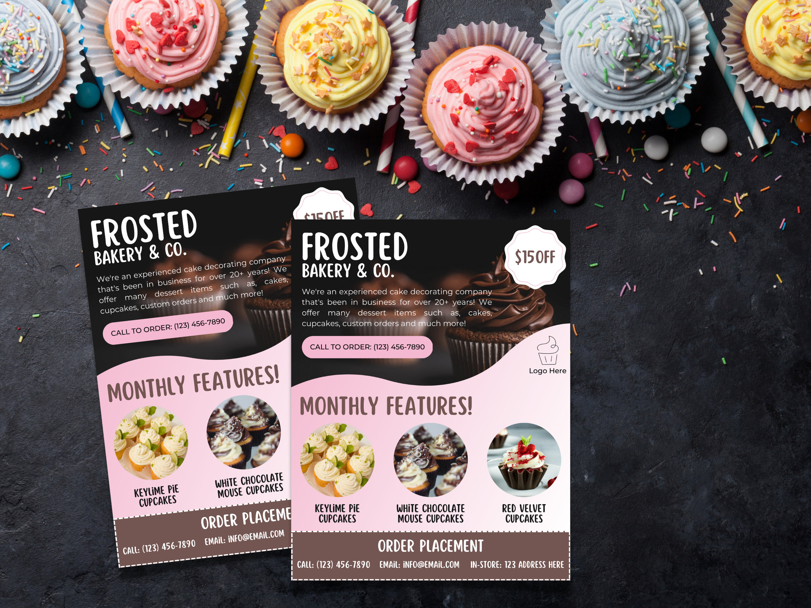Cake Flyer Template, Cupcake Cake Business Flyer, Baking Dessert Flyer ...
