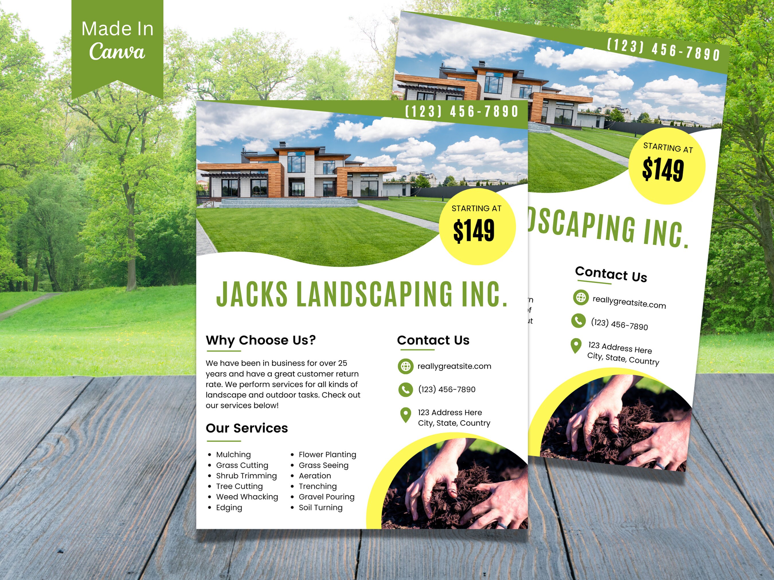 Gardening Flyer Template Lawn Mowing Flyer Canva Template - Etsy