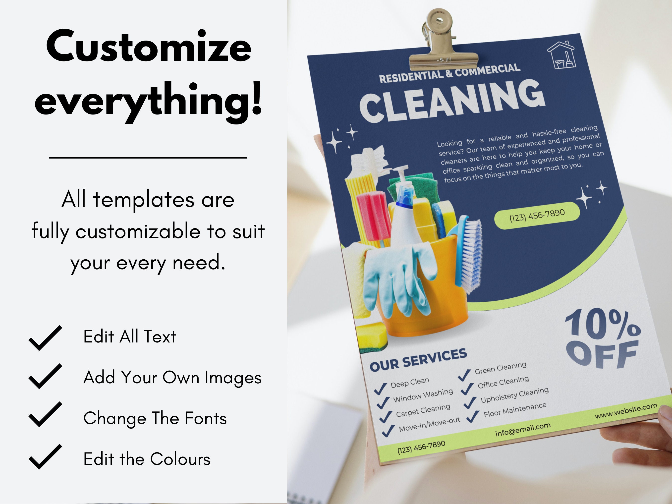 Cleaning Service Flyer DIY Sheet Cleaning Business Poster - Etsy