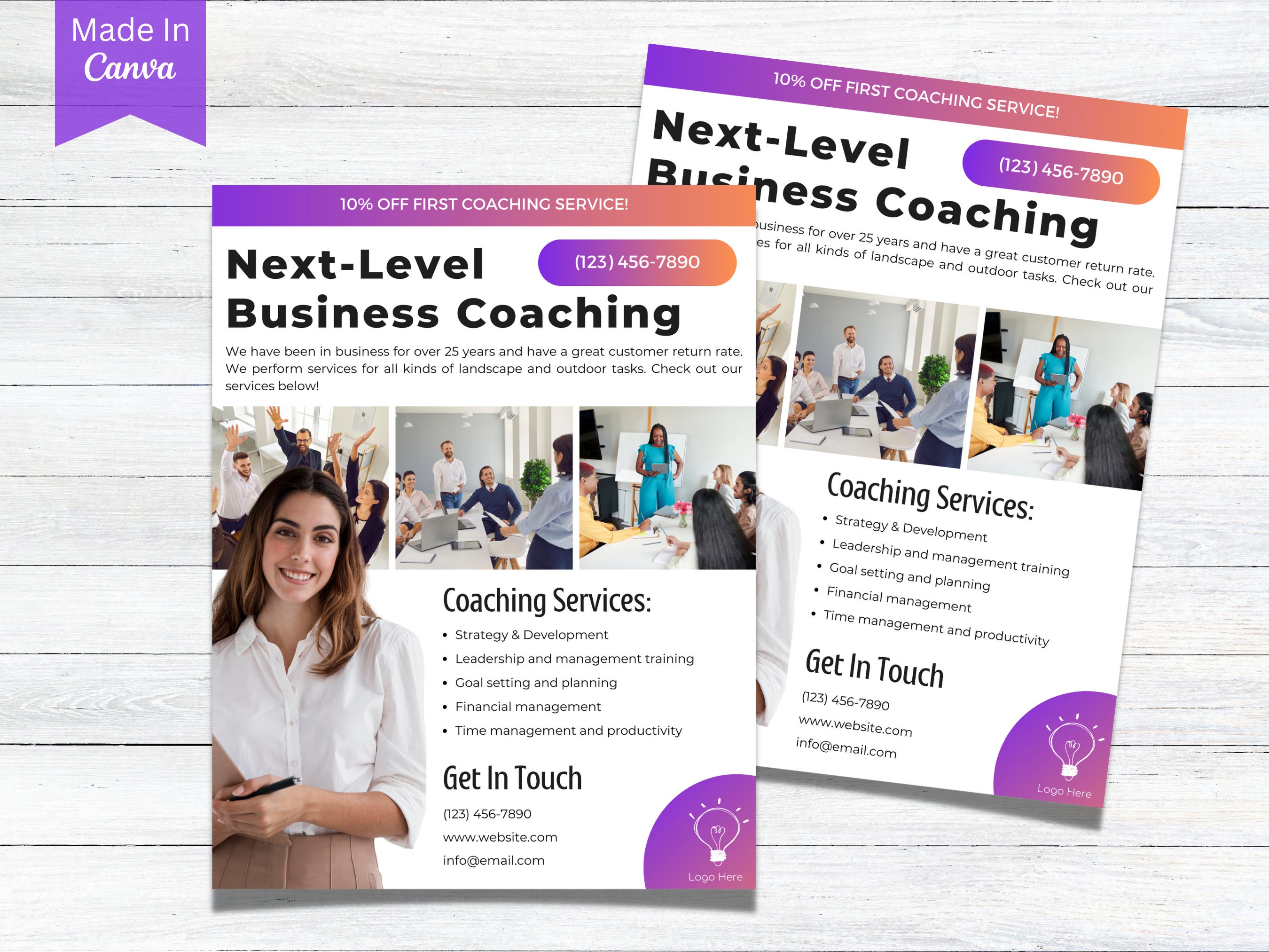 Business Coach Flyer DIY Canva Flyer Template Editable Canva - Etsy