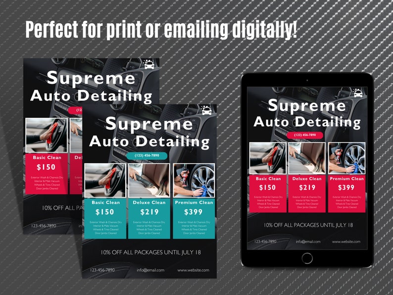 Auto Detailing Car Detailing Flyer Auto Flyer Automotive - Etsy