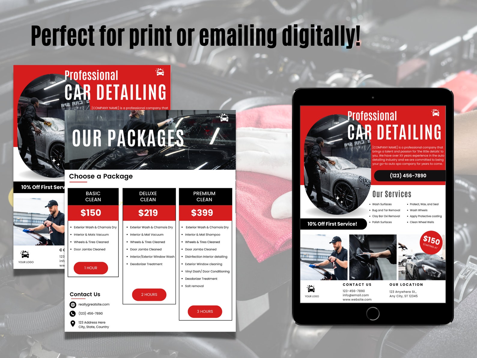 Car Detailing Flyer DIY Flyer Template Design Car Wash - Etsy