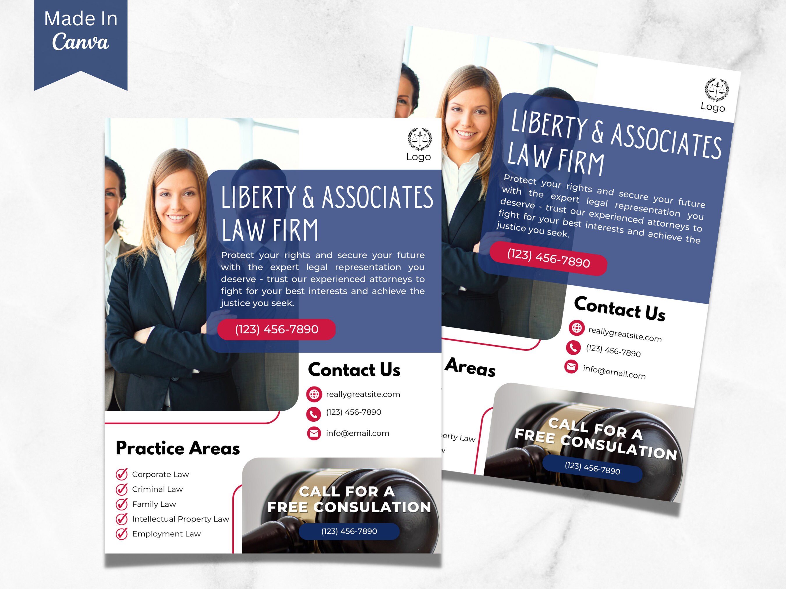 Law Firm Flyer DIY Canva Law Firm Flyer Template Editable - Etsy