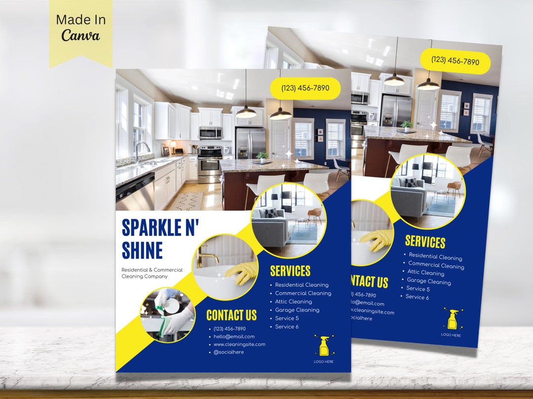 Cleaning Service Flyer, DIY Sheet, Cleaning Service Poster ...