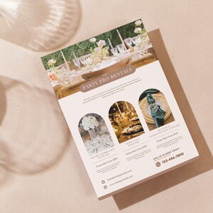 Party Rental Flyer Template, DIY Leaflet for Party Equipment, Editable ...