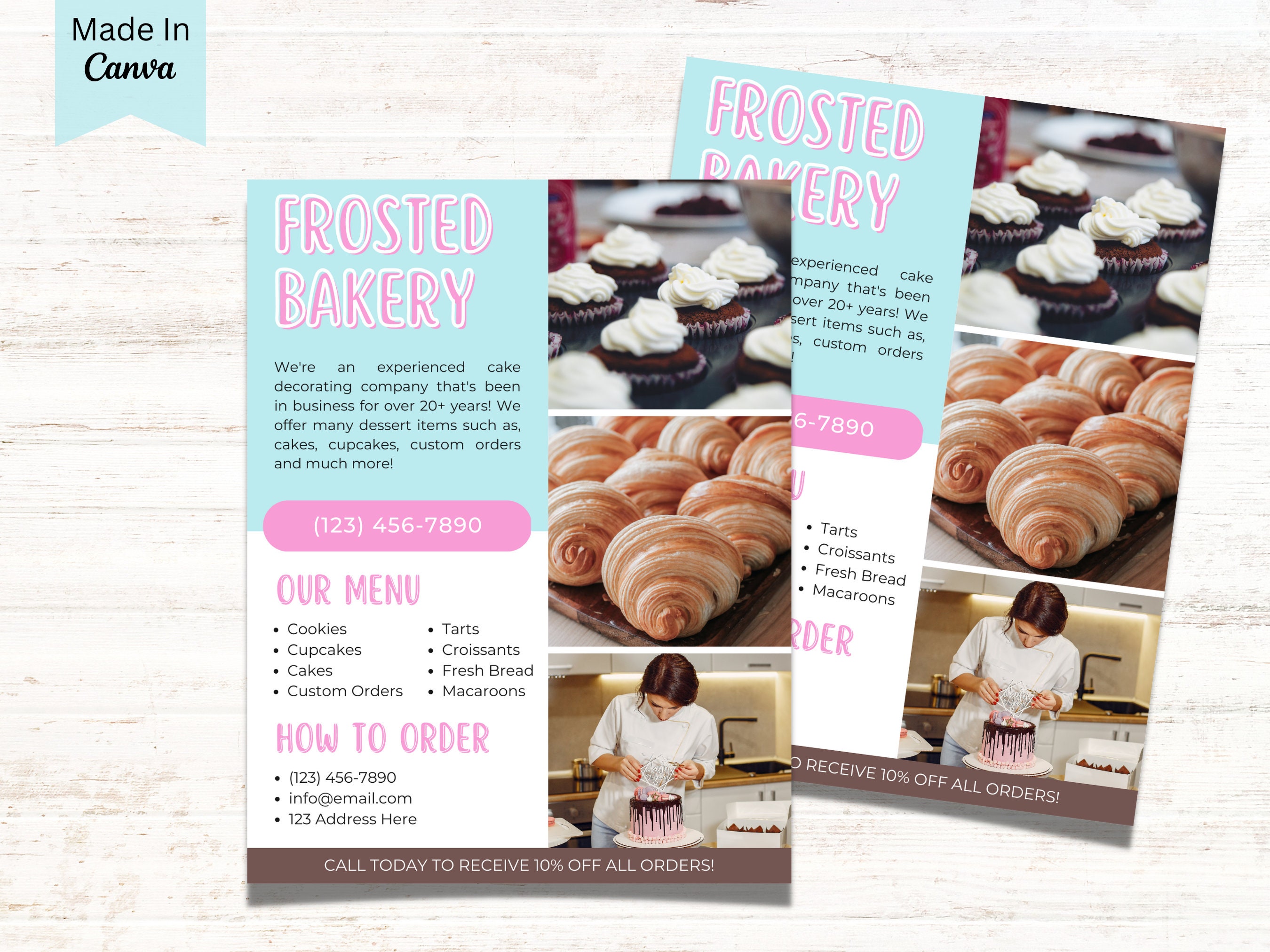 Cake Flyer Template, Cupcake Cake Business Flyer, Baking Dessert Flyer ...