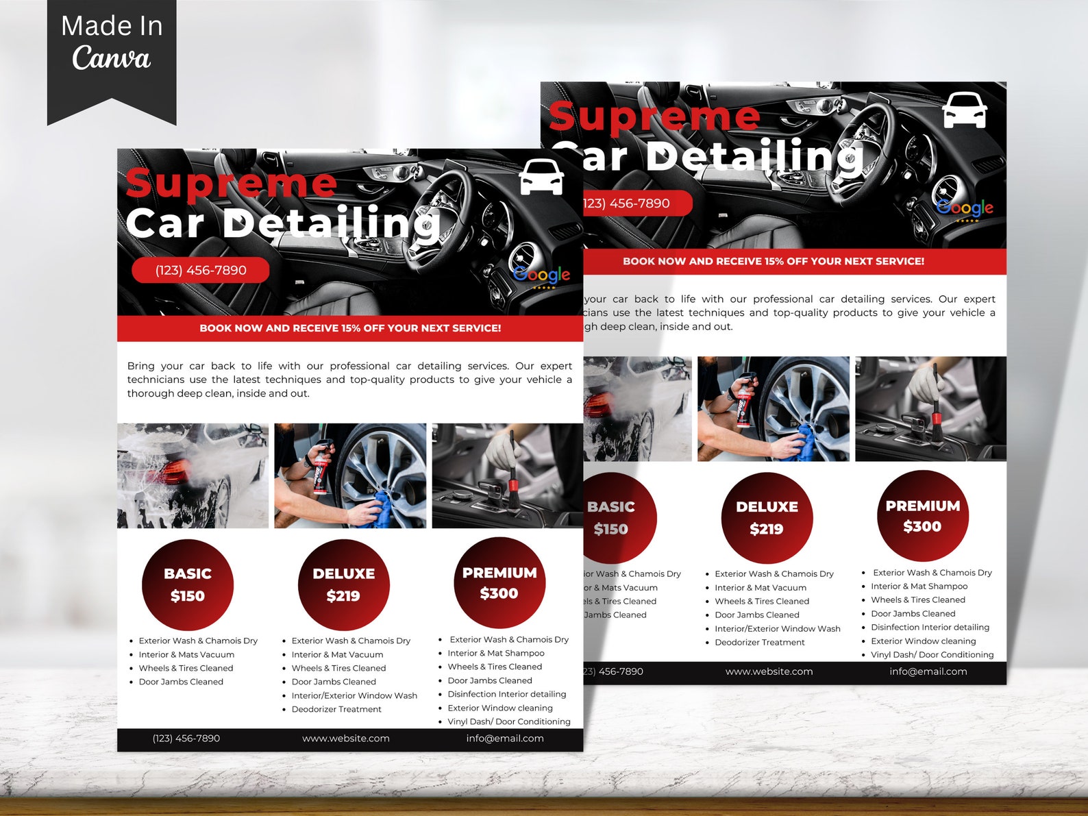 Car Detailing Flyer DIY Flyer Template Design Car Wash - Etsy