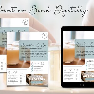 Soy Wax Candles Flyer Template, Editable Handmade Candle Making Small ...