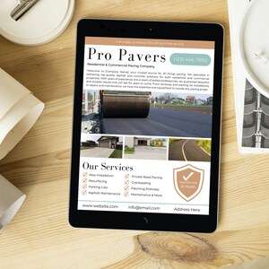 Paving Flyer Template, Printable Business Flyer Design, Paving Flyer ...