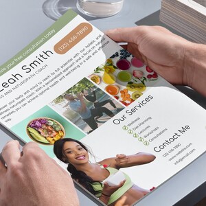 Wellness Coach Flyer Template, DIY Canva Flyer Template, Marketing ...
