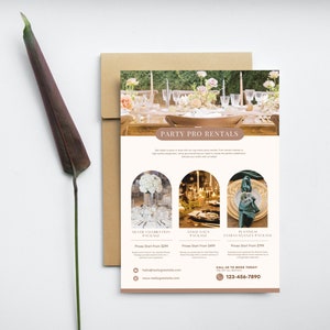 Party Rental Flyer Template, DIY Leaflet for Party Equipment, Editable ...