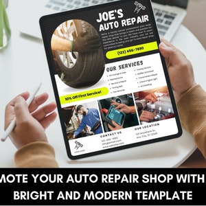 Auto Body Flyer, DIY Flyer Template Design, Car Repair Flyer, Auto ...