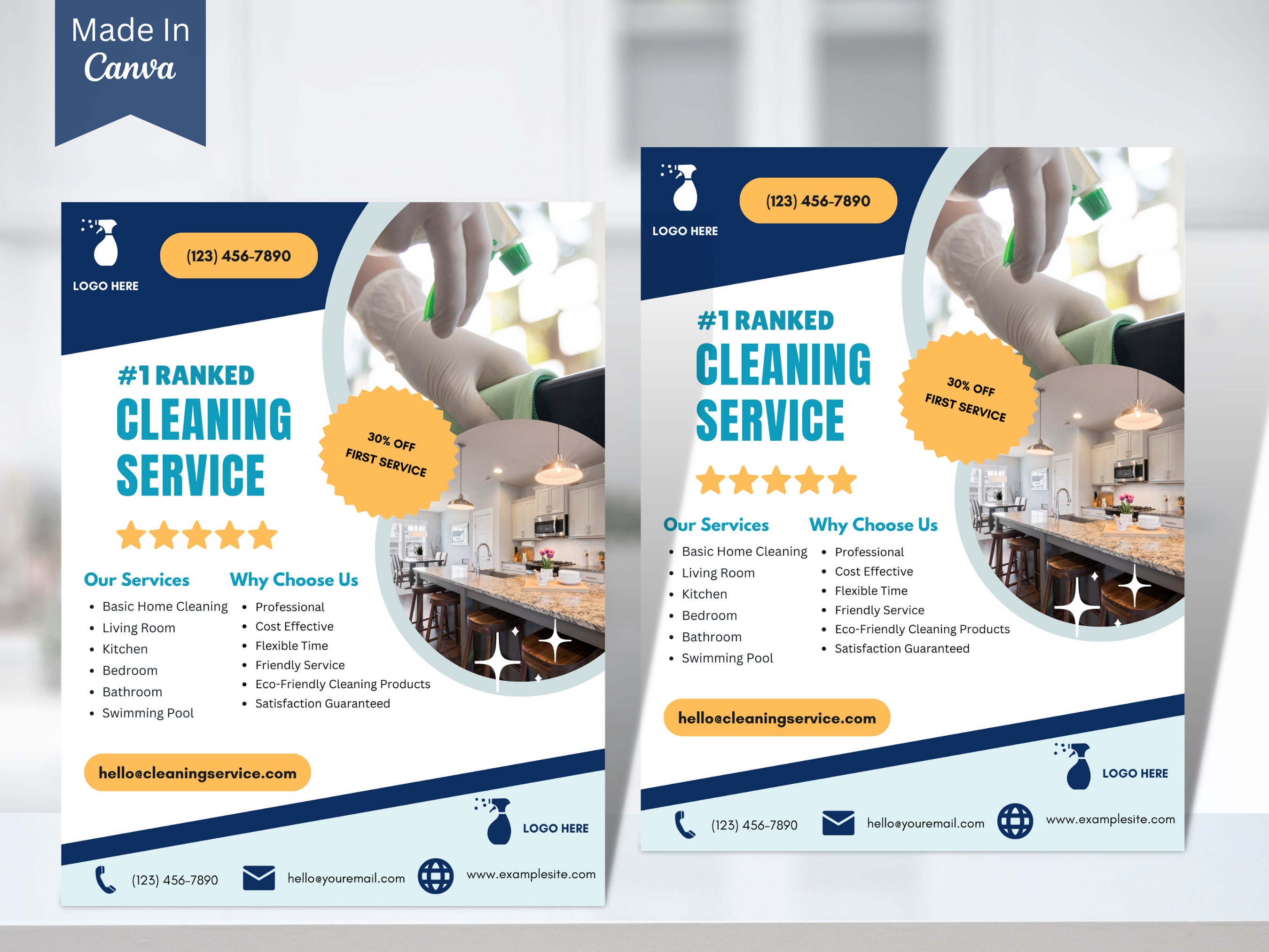 Cleaning Service Poster Cleaning Flyer Housekeeping Flyer DIY Sheet ...