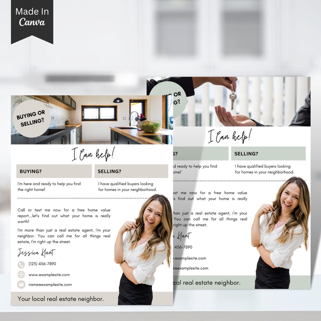 Buying or Selling Real Estate Flyer| Canva Real Estate Template ...