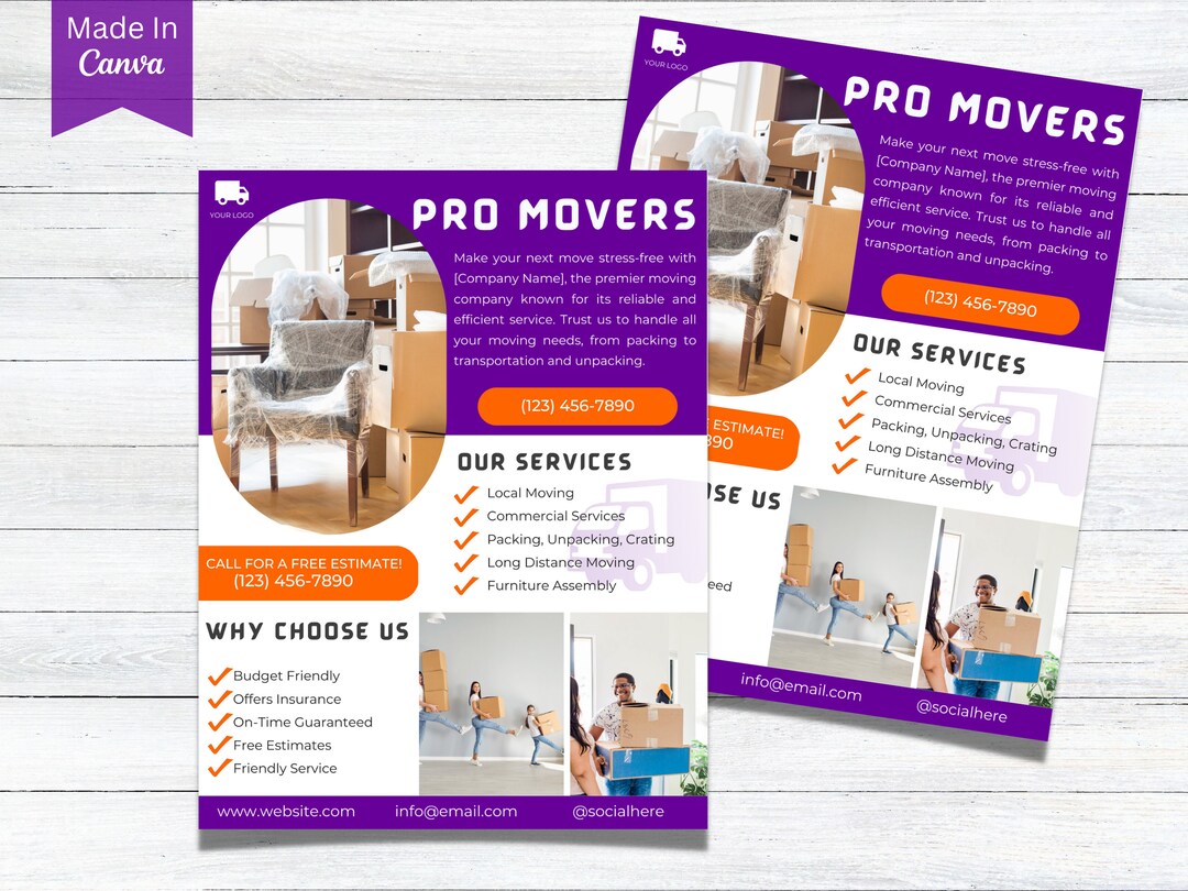 Moving Service Flyer, Moving Service Poster, Residential Commercial ...