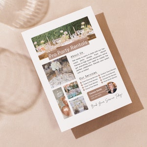 Party Rental Flyer Template, DIY Leaflet for Party Equipment, Event ...