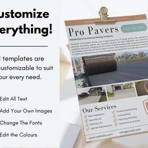 Paving Flyer Template, Printable Business Flyer Design, Paving Flyer ...