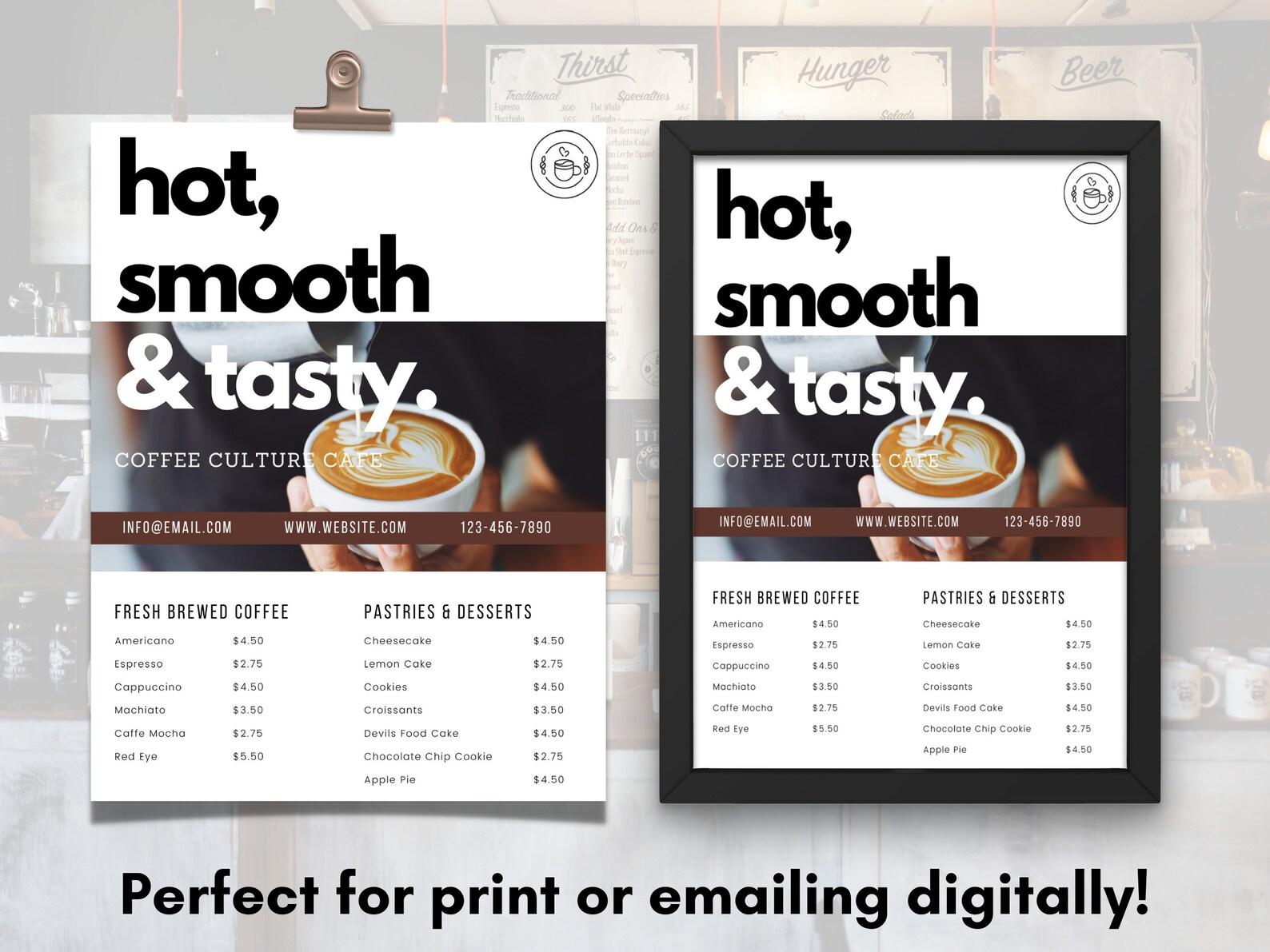 Coffee Menu Template Editable Coffee Price List Coffee Price - Etsy
