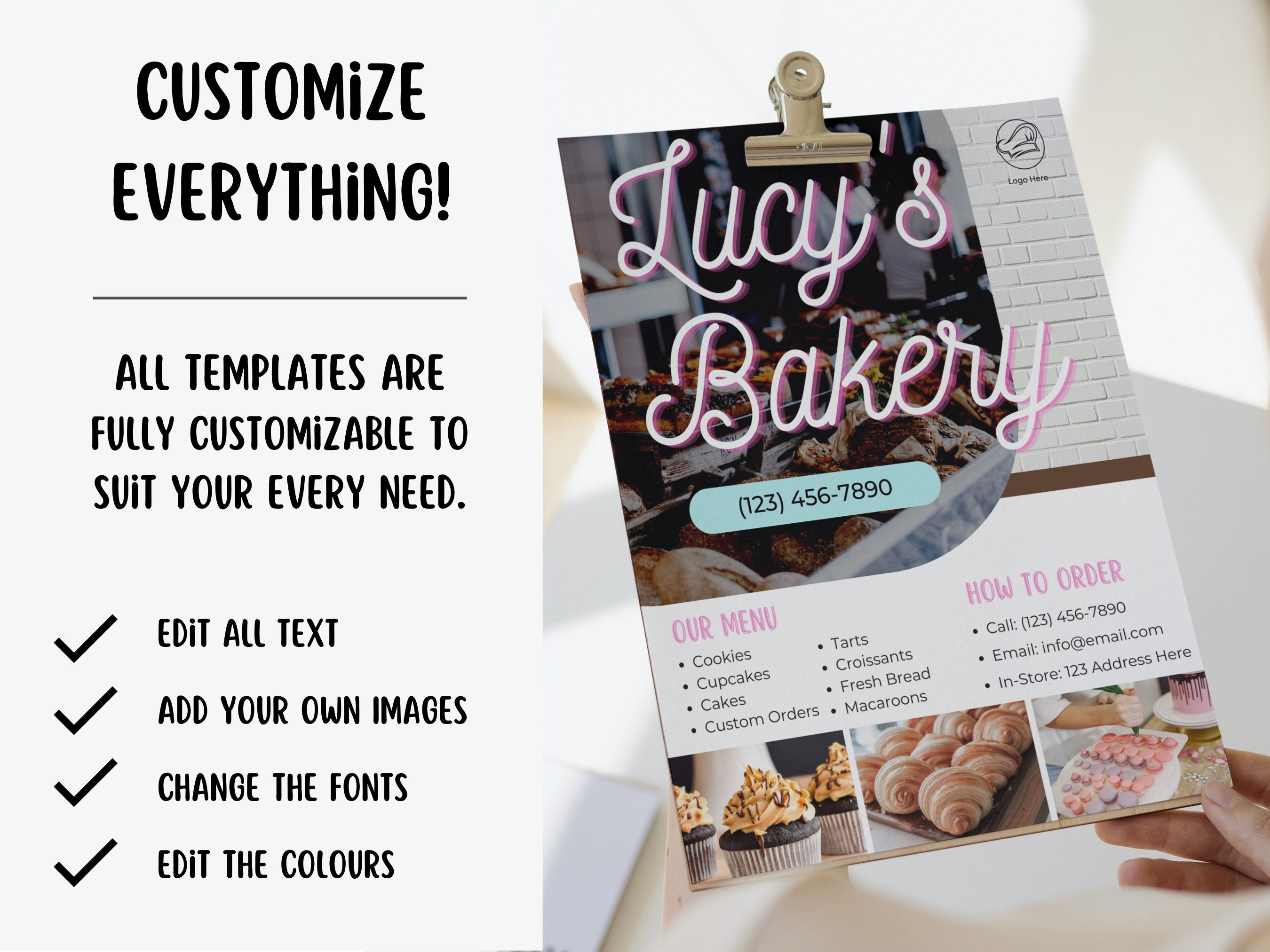 Cake Flyer Template Cupcake Cake Business Flyer Baking - Etsy
