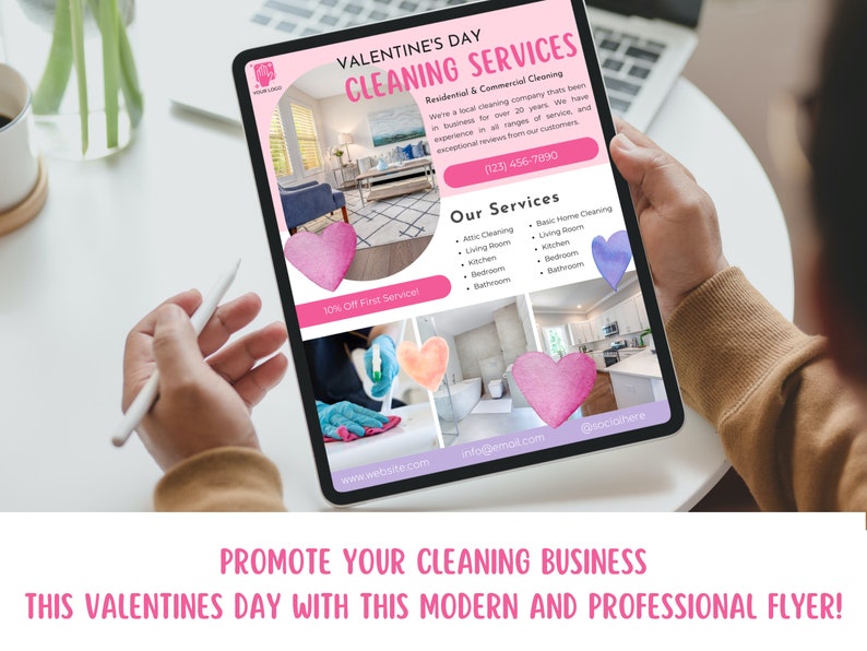 Valentines Day Cleaning Service Flyer, Cleaning Service Poster ...