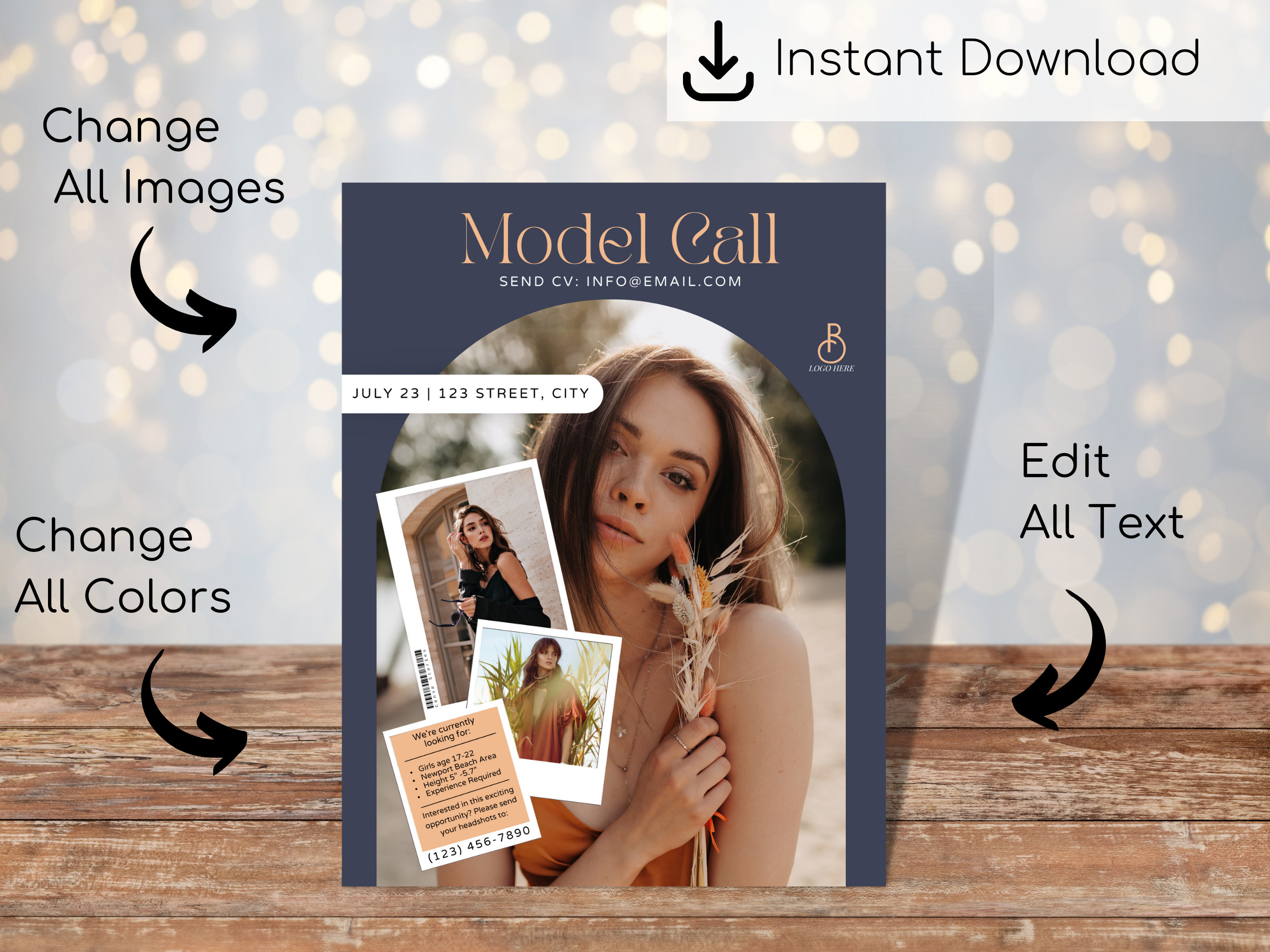 Model Call Template, Photography Casting Call, Photography Model Call ...