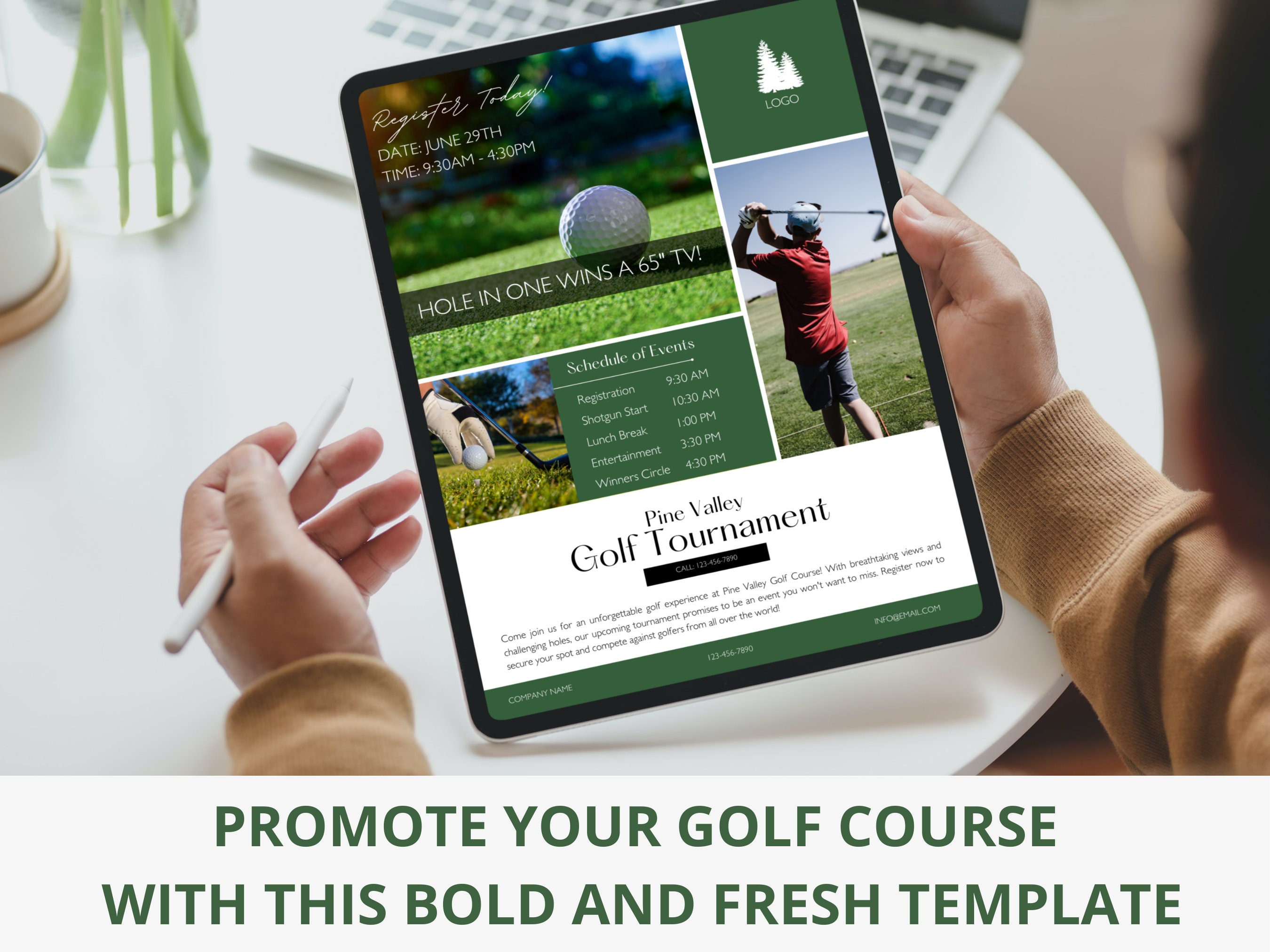 Golf Tournament Flyer Template Editable Golf Flyer Guide - Etsy