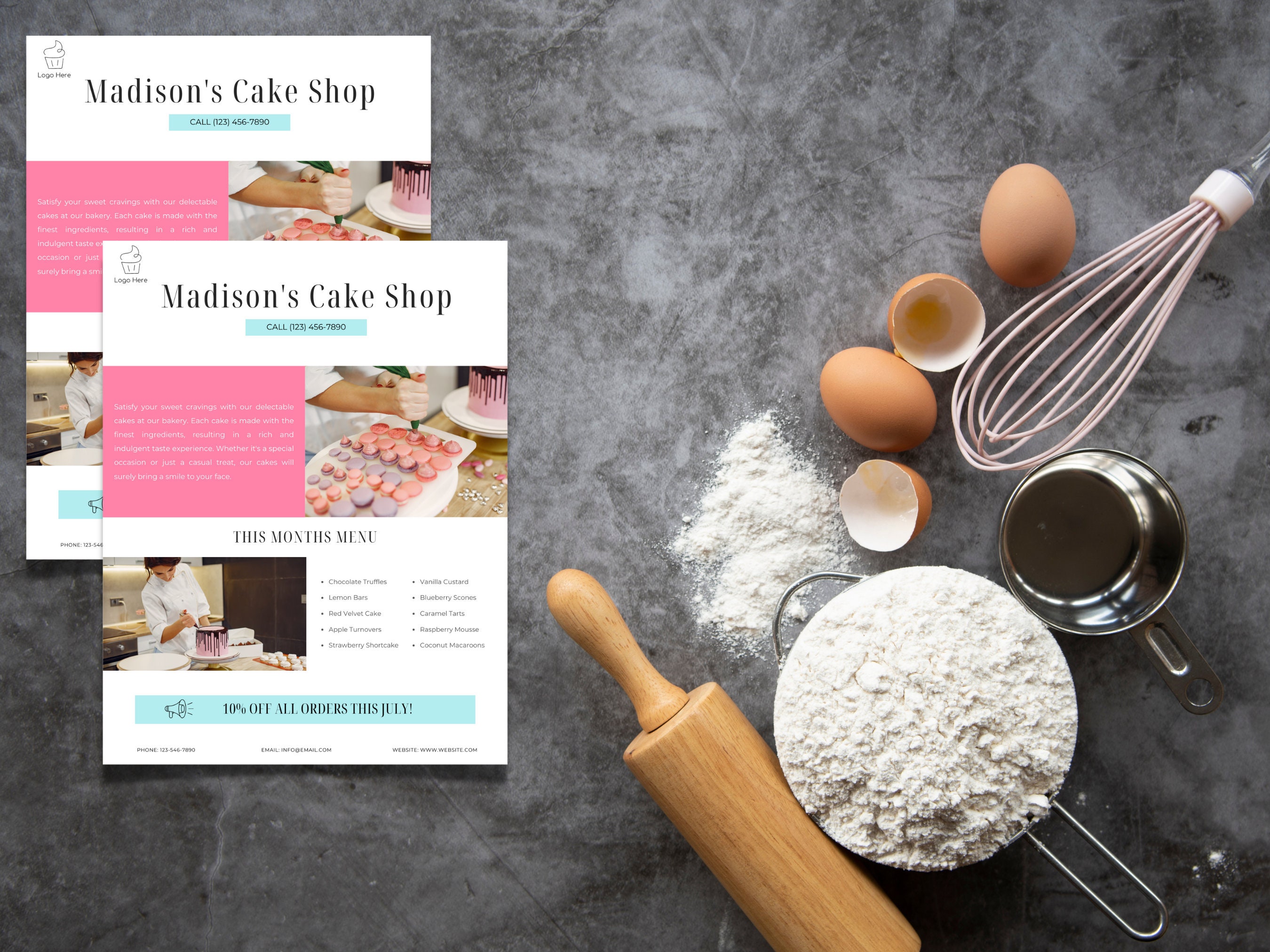 Bakery Flyer, Cake Flyer Template, Cupcake Cake Business Flyer, Baking ...