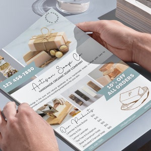 Handmade Soap Flyer Template, Editable Handmade Soap Making Small ...
