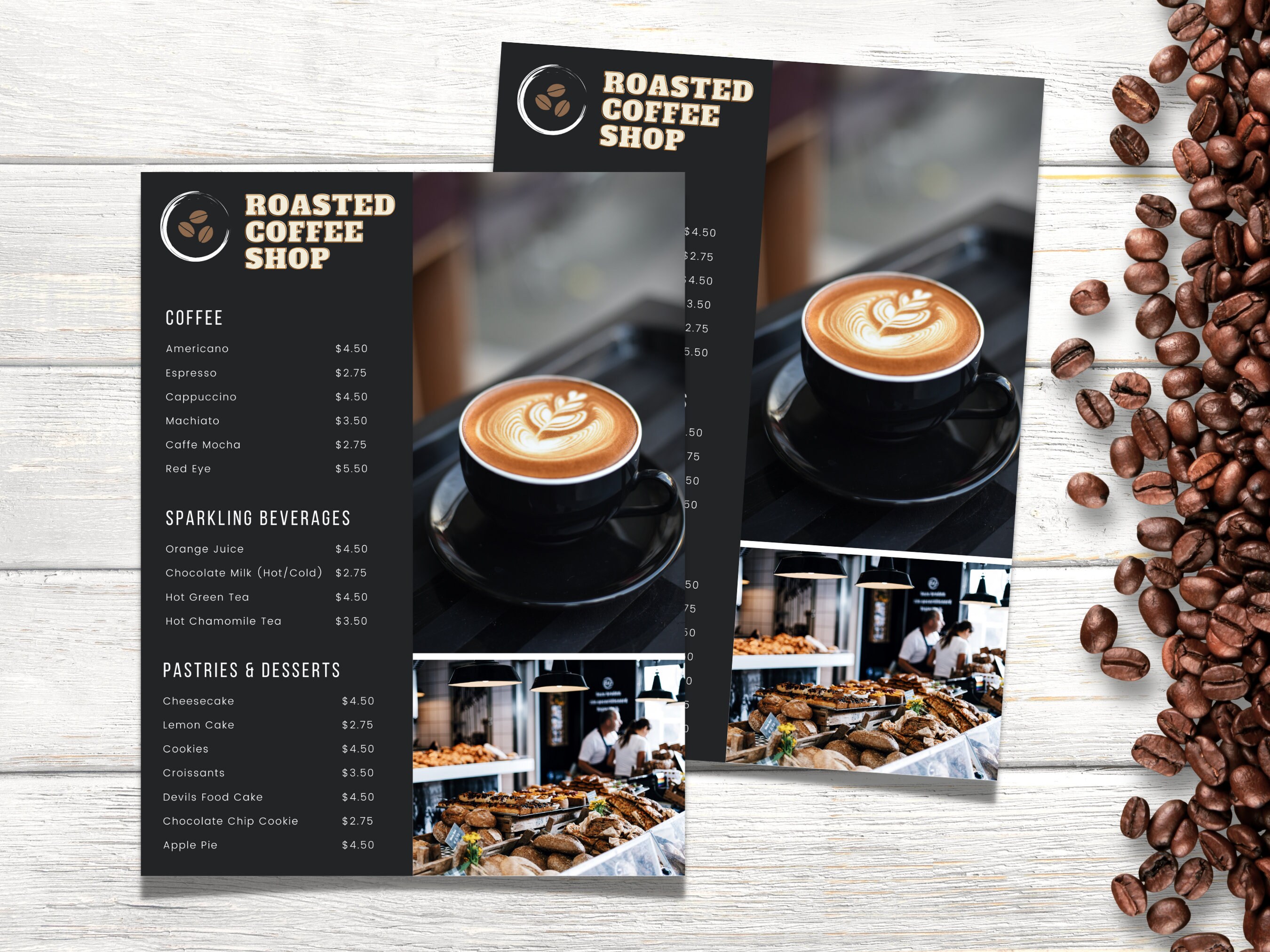 Coffee Menu Restaurant Menu Cafe Coffee Price List Bakery - Etsy