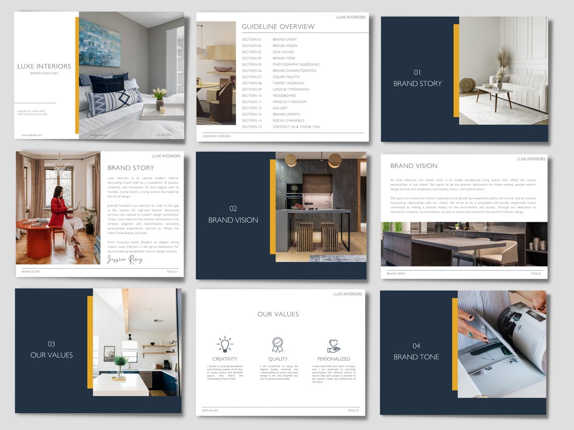 Brand Guidelines Template - Brand Style Guide, Presentation Template ...