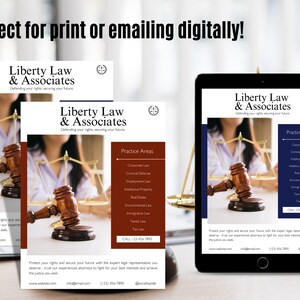 Law Firm Flyer, DIY Canva Law Firm Flyer Template, Editable Canva ...