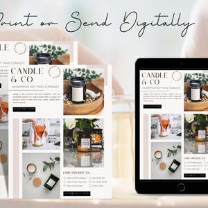 Soy Wax Candles Flyer Template, Editable Handmade Candle Making Small ...