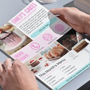 Cake Flyer Template, Cupcake Cake Business Flyer, Baking Dessert Flyer ...