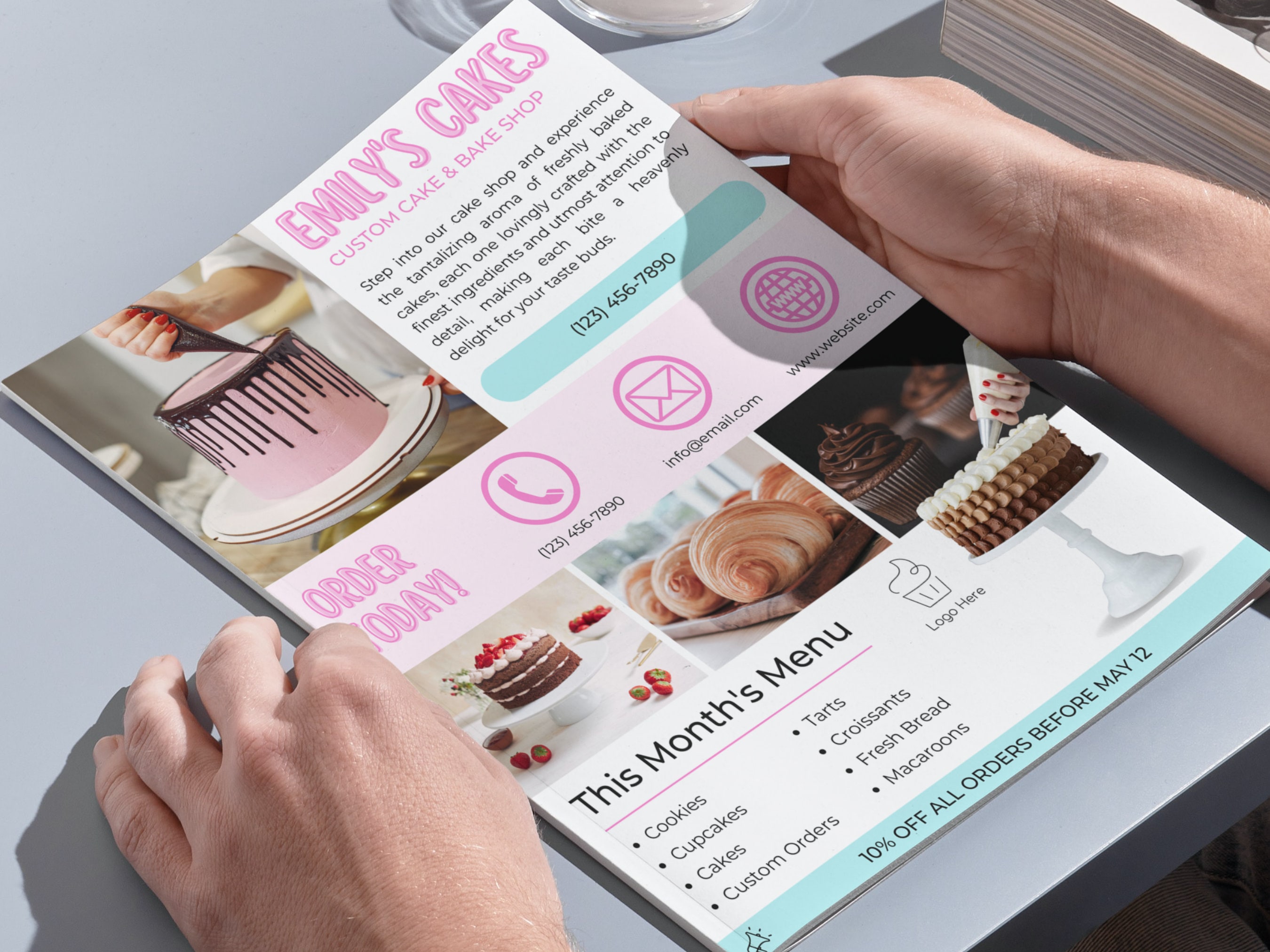 Cake Flyer Template Cupcake Cake Business Flyer Baking - Etsy