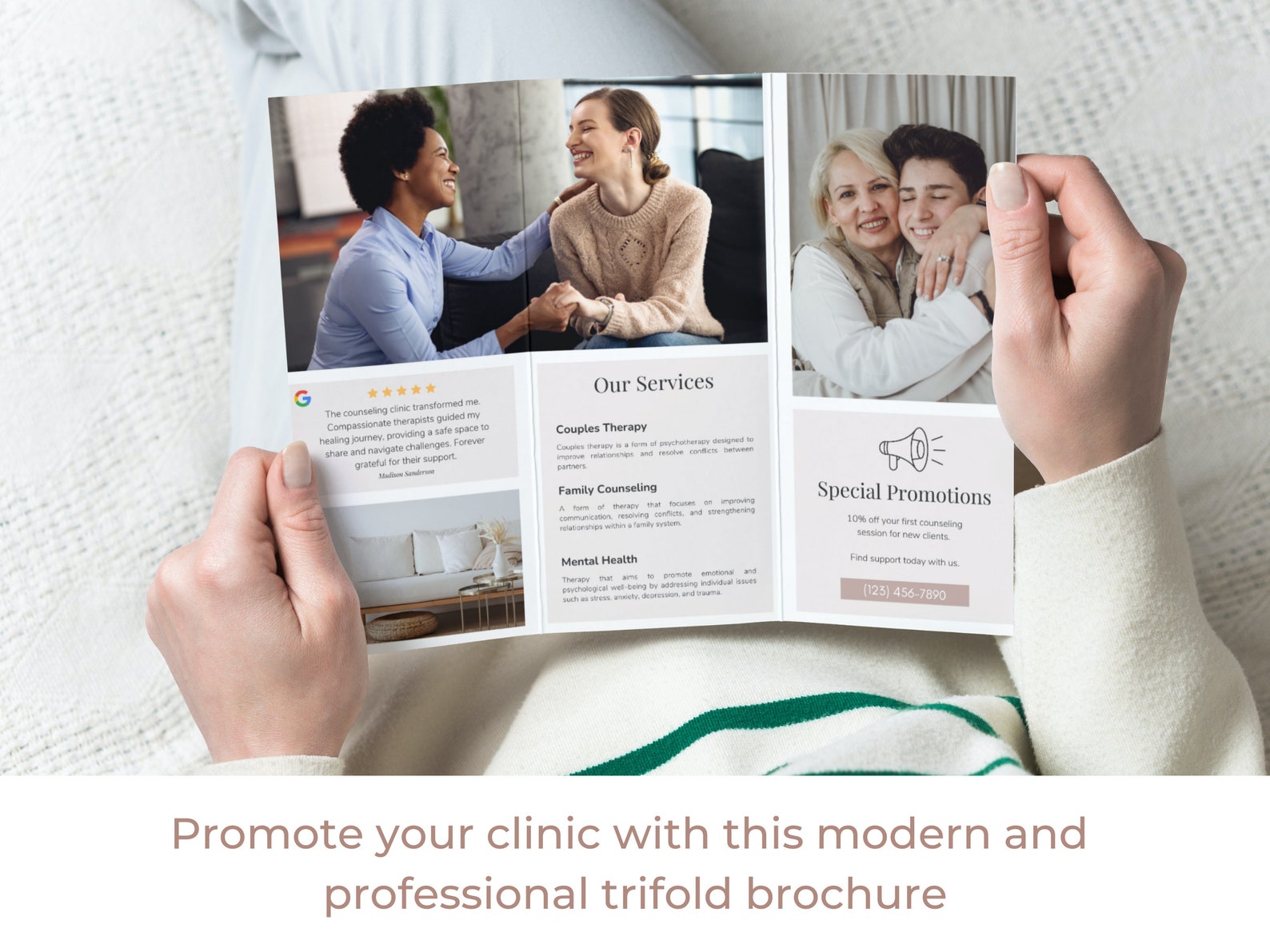 Counseling Psychology Therapy Brochure Templates Design, Editable ...