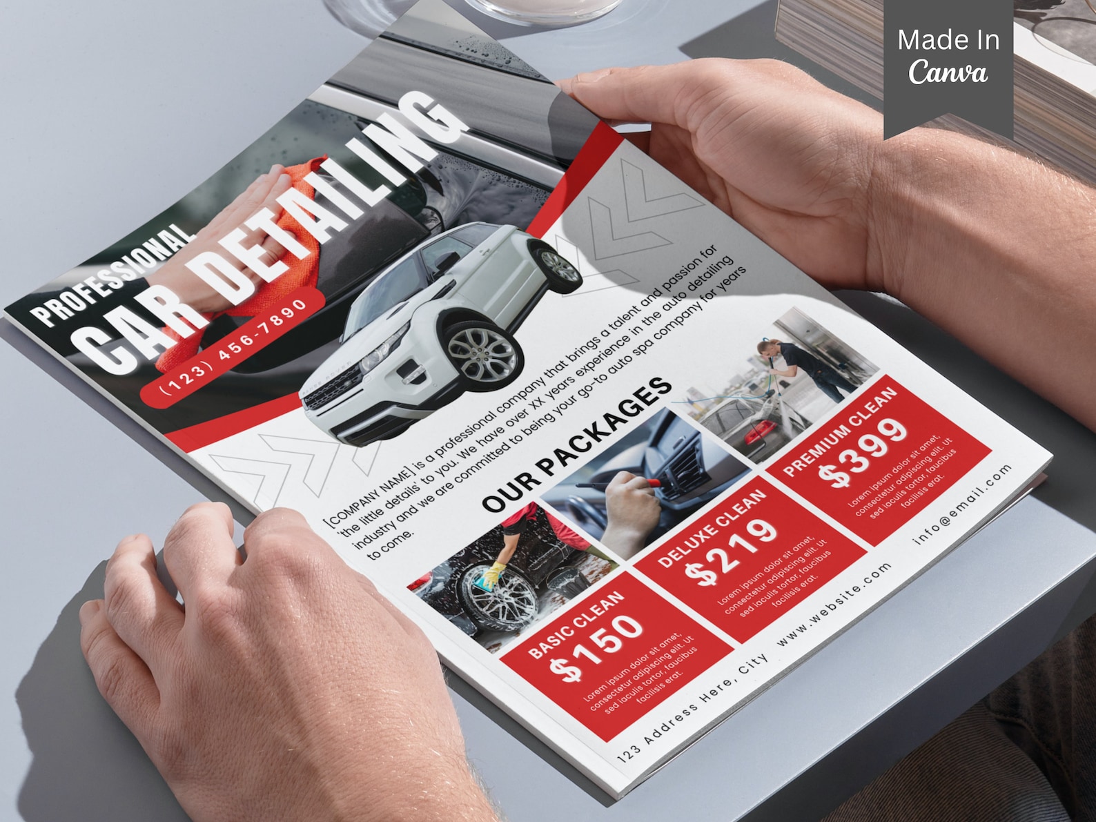 Car Detailing Flyer DIY Flyer Template Design Car Wash - Etsy