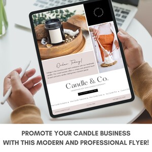 Soy Wax Candles Flyer Template, Editable Handmade Candle Making Small ...