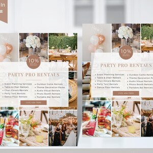 Party Rental Flyer Template, DIY Leaflet for Party Equipment, Event ...