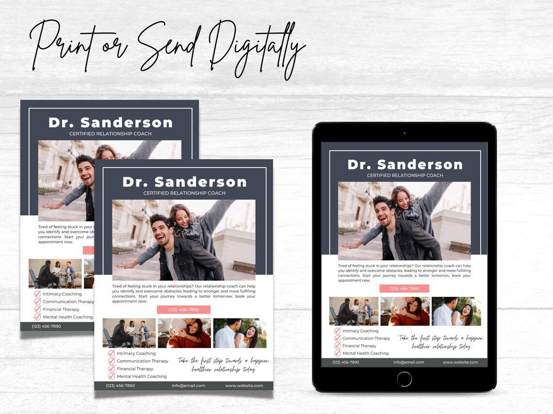 Relationship Coach Flyer Templates, Editable Printable, Couples ...