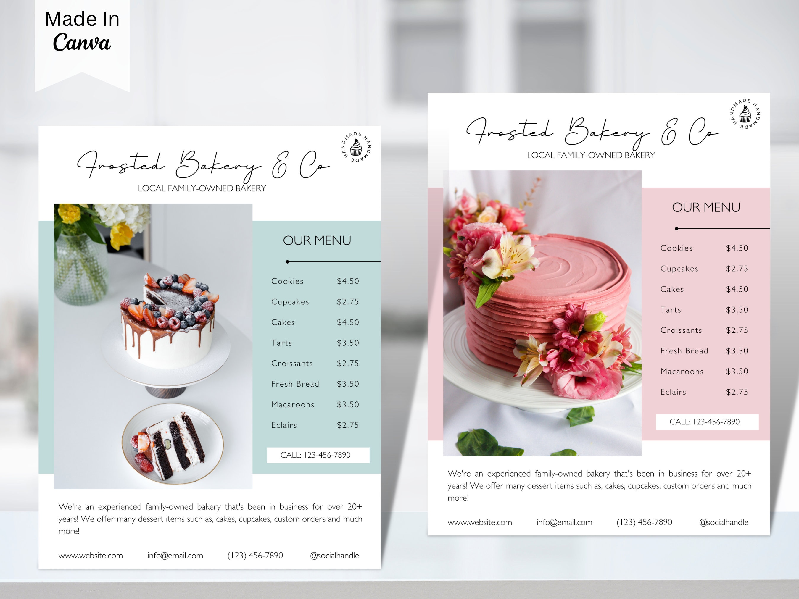 Bakery Flyer Template, Cake Business Flyer, Baking Dessert Flyer, DIY ...
