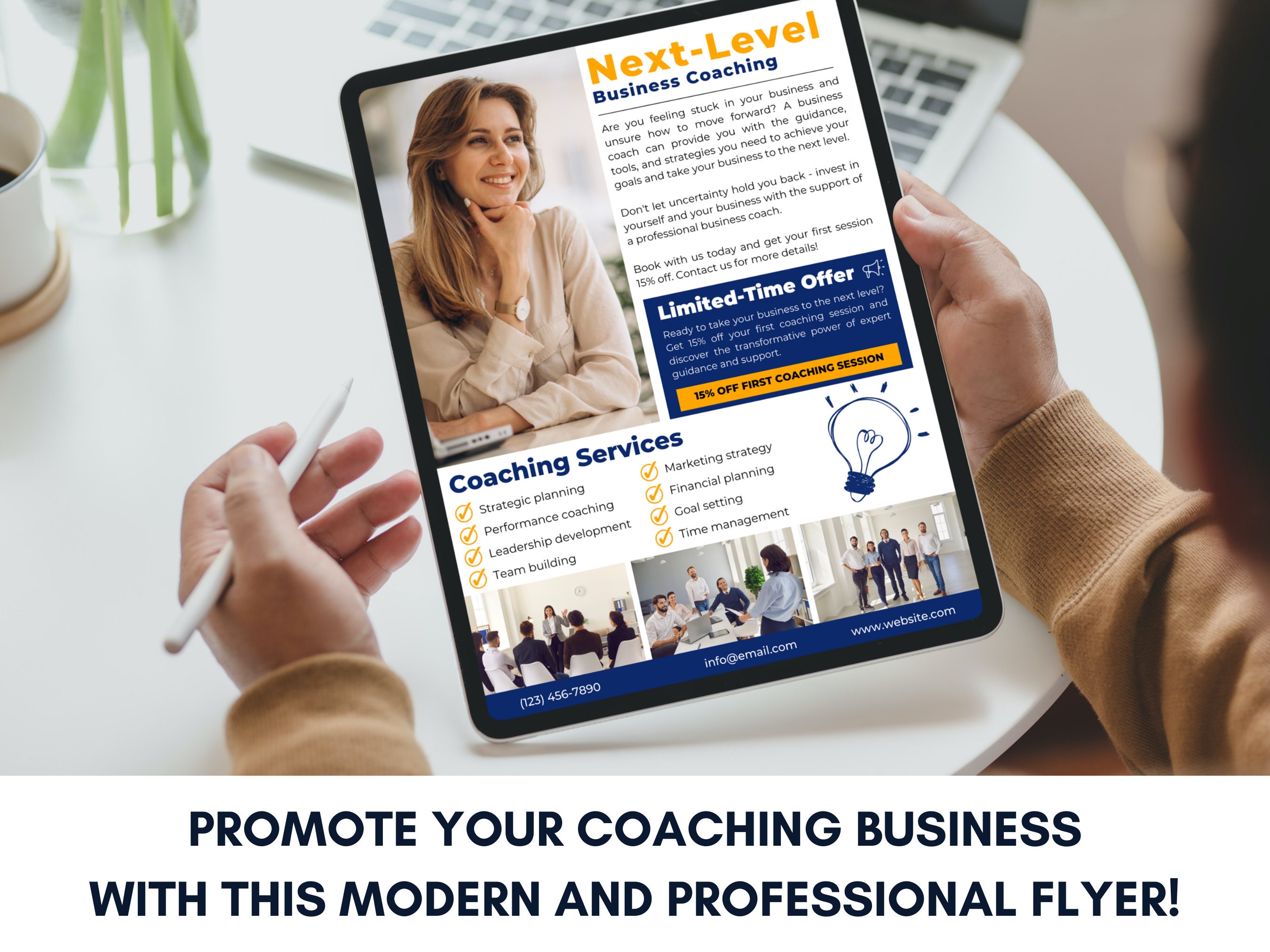 Business Coach Flyer, DIY Canva Flyer Template, Editable Canva Social ...